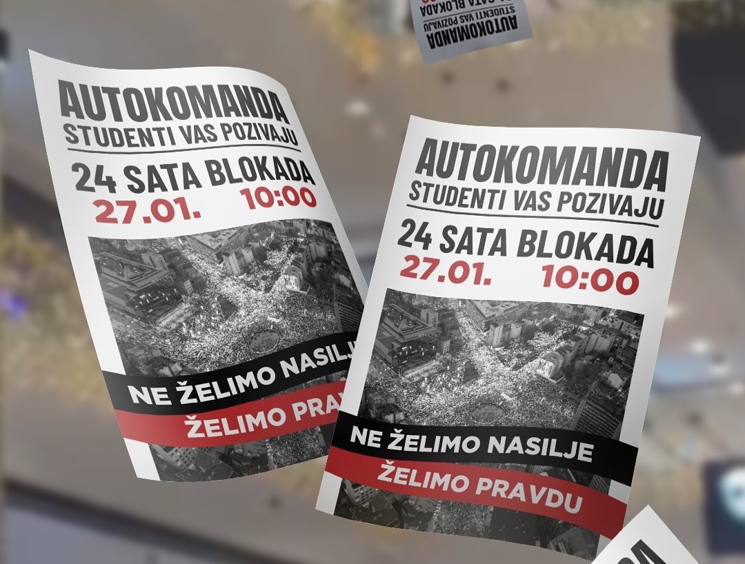 BLOKADA 24 SATA Opozicija i studenti blokiraju Autokomandu u Beogradu - Balkan Facts